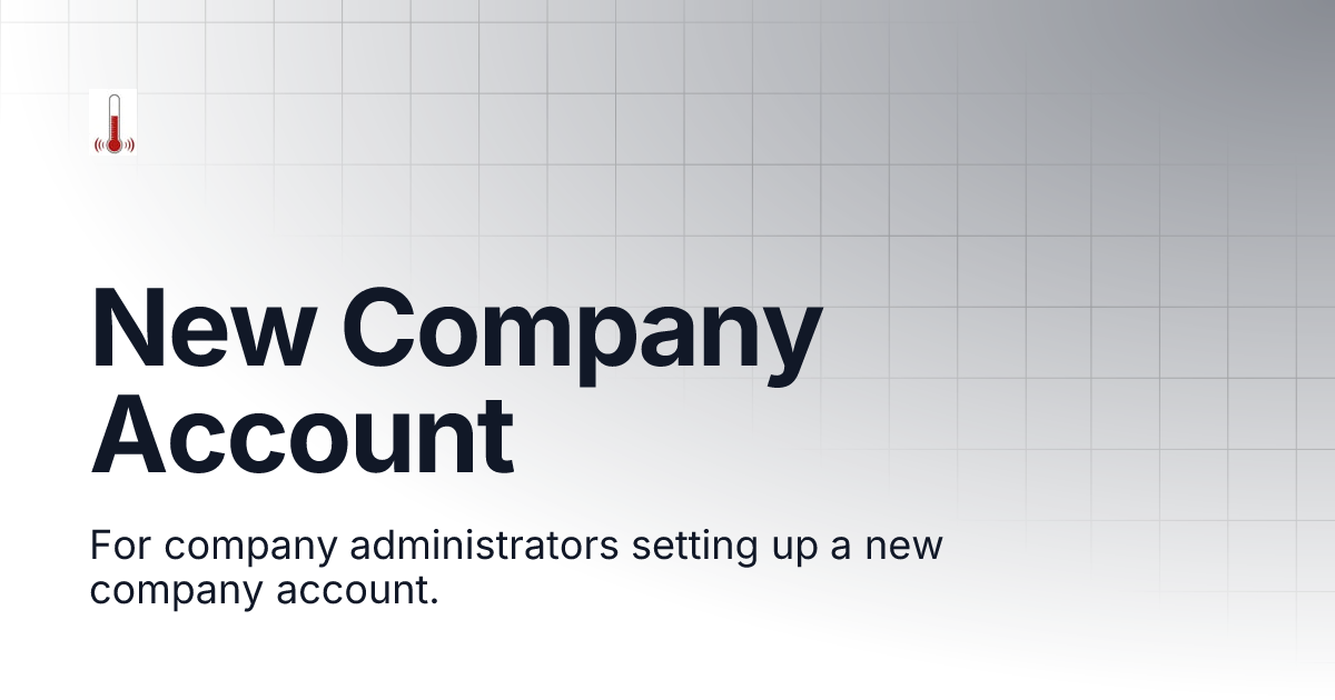 New Company Account | TempTRIP
