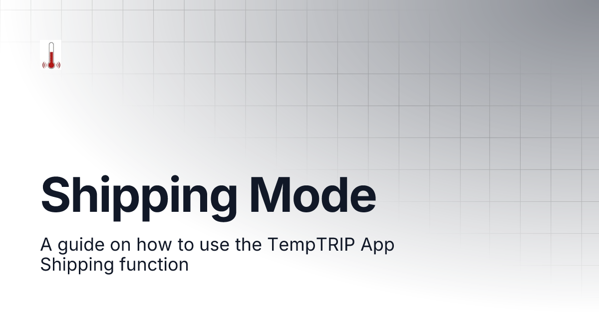 Shipping Mode | TempTRIP